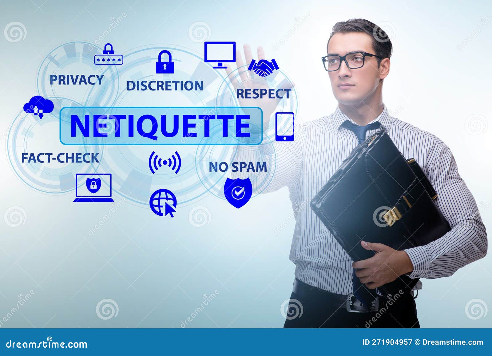 Concept of Etiquette and Netiquette Stock Image - Image of virtual ...
