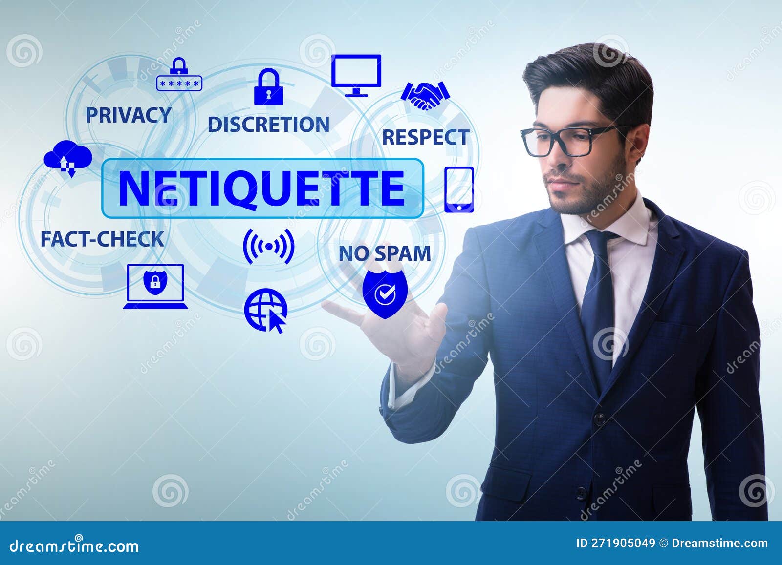 Concept of Etiquette and Netiquette Stock Image - Image of message ...