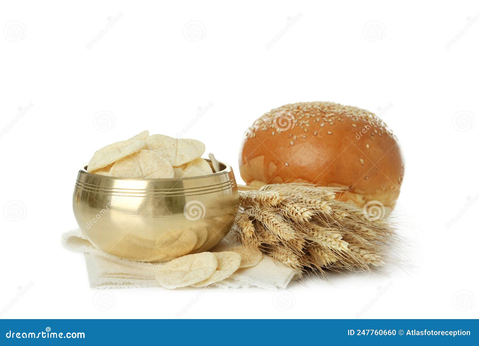 Concept of Eucharist, Isolated on White Background Stock Photo - Image ...