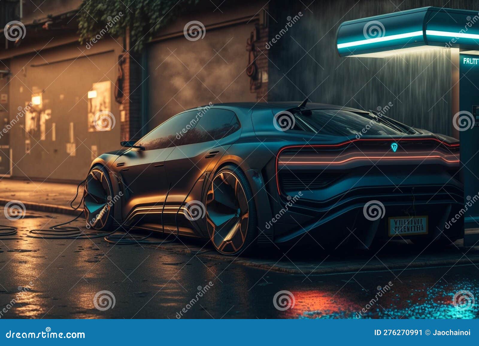 Concept EV car for future stock illustration. Illustration of vehicle ...