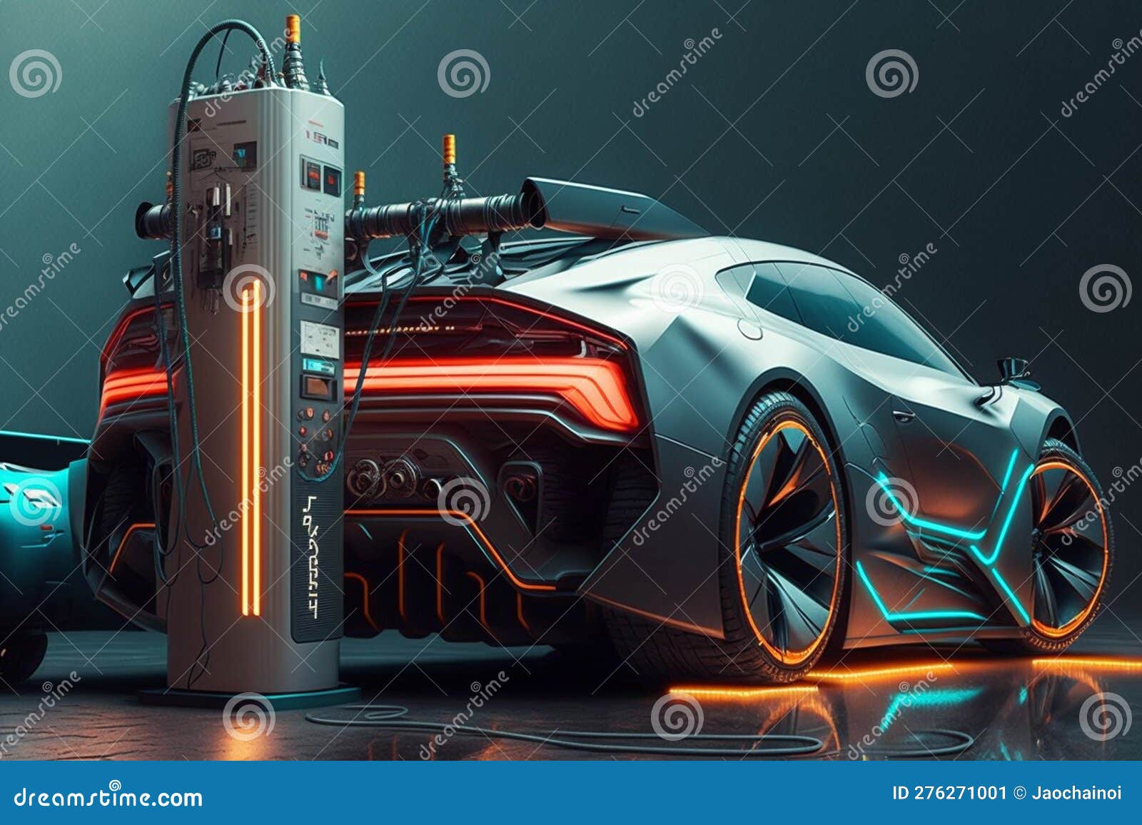 Concept EV car for future stock illustration. Illustration of vehicle ...