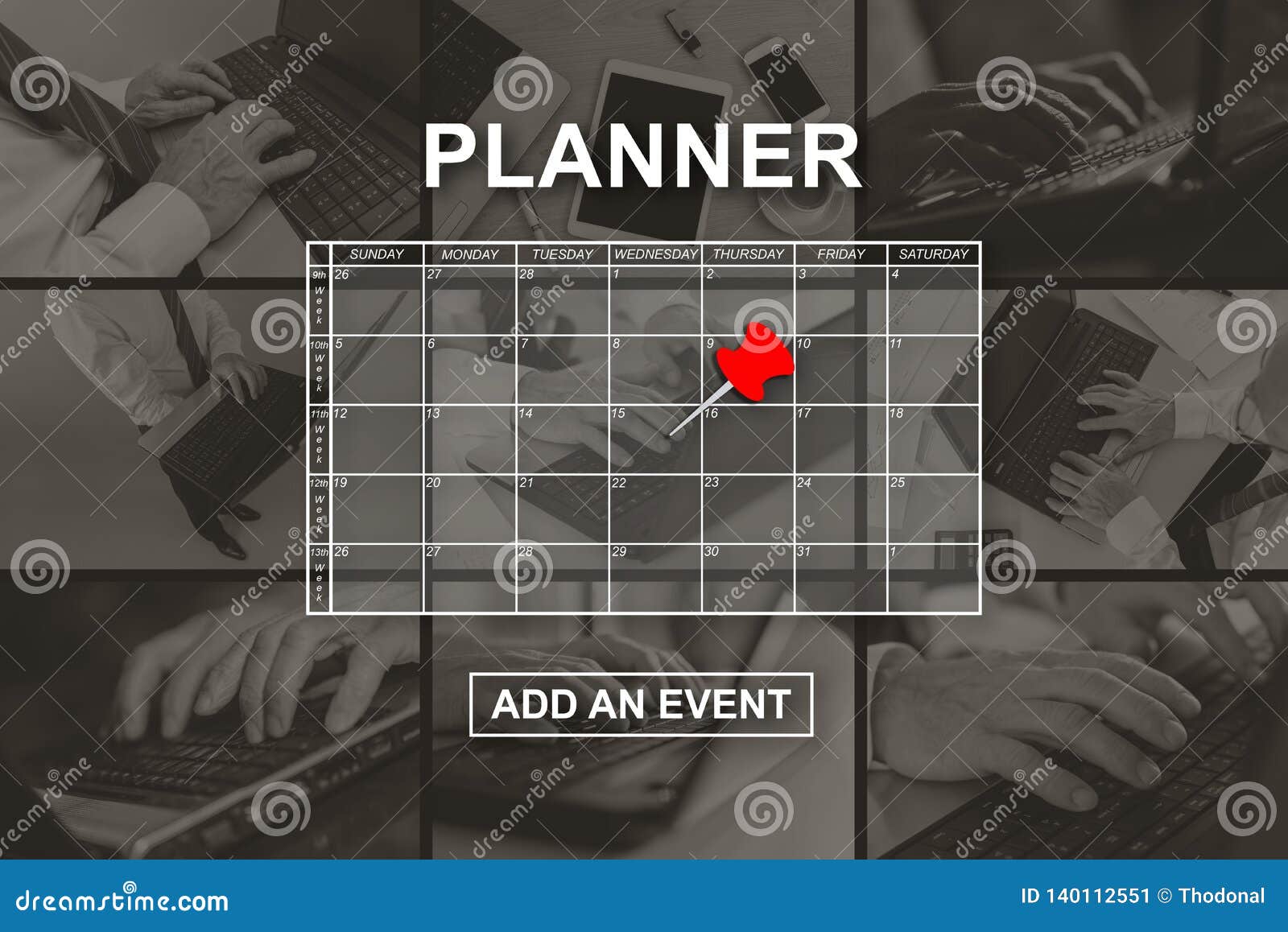 Concept of Event Adding on Planner Stock Image - Image of application ...