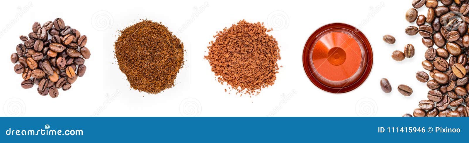 Evolution of Coffee. for Background or Web Banner Stock Photo - Image ...