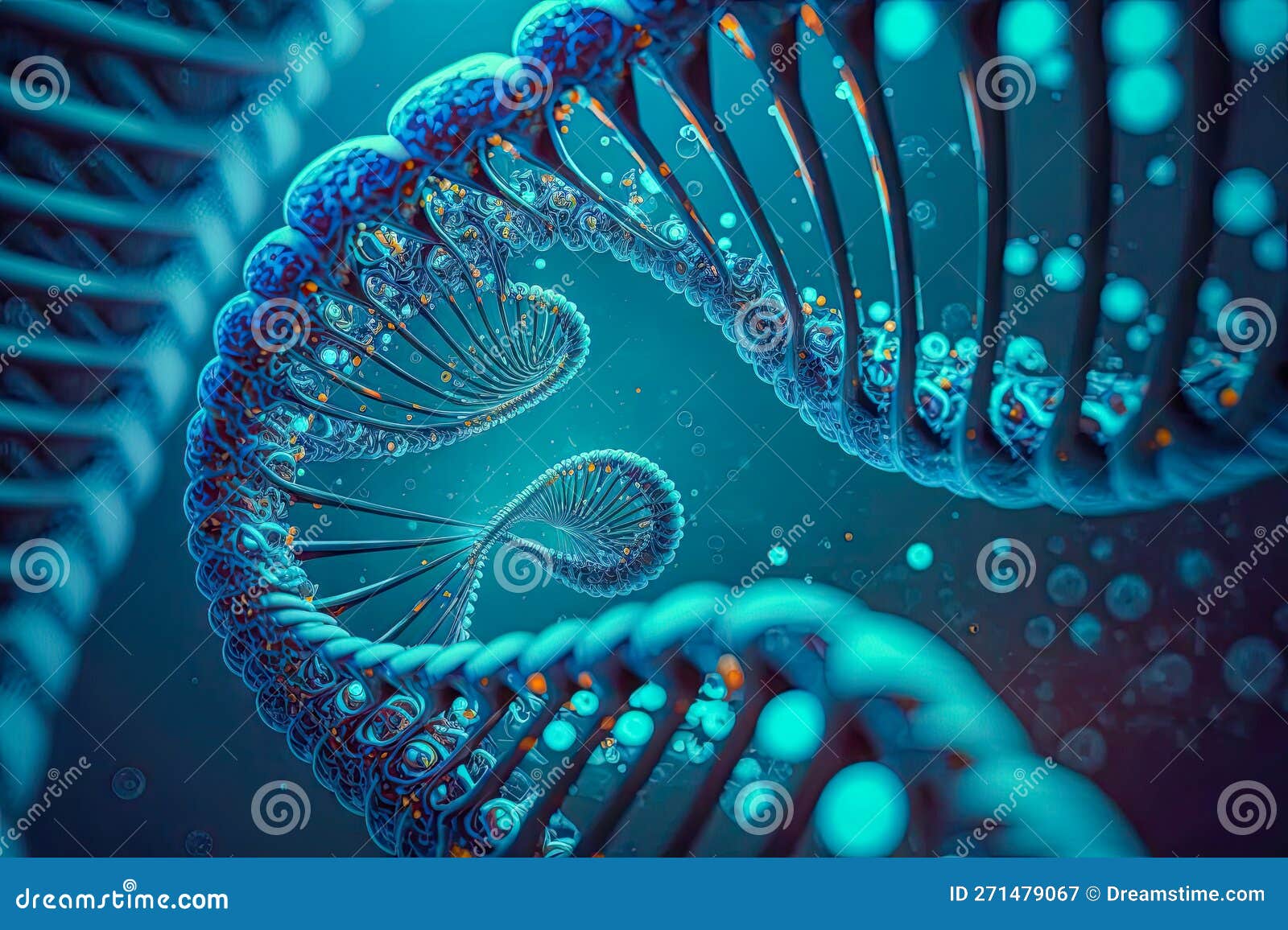 Concept of the Evolution of Human DNA Stock Illustration - Illustration ...