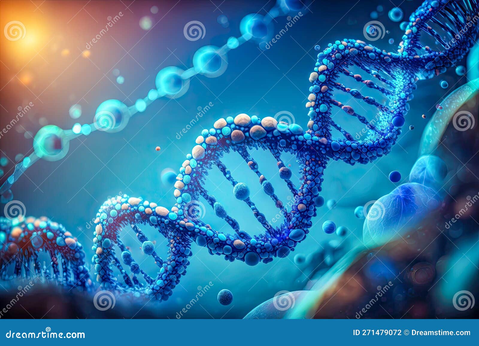 Concept of the Evolution of Human DNA Stock Illustration - Illustration ...