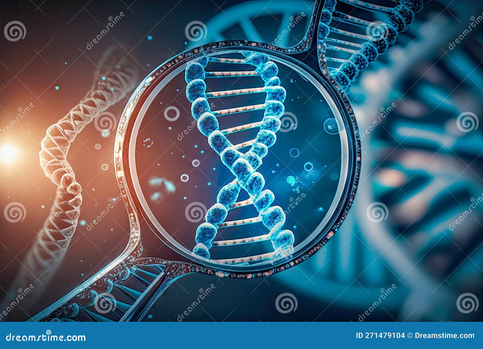 Concept of the Evolution of Human DNA Stock Illustration - Illustration ...