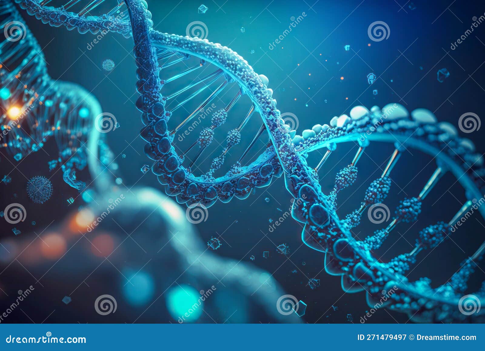 Concept of the Evolution of Human DNA Stock Illustration - Illustration ...