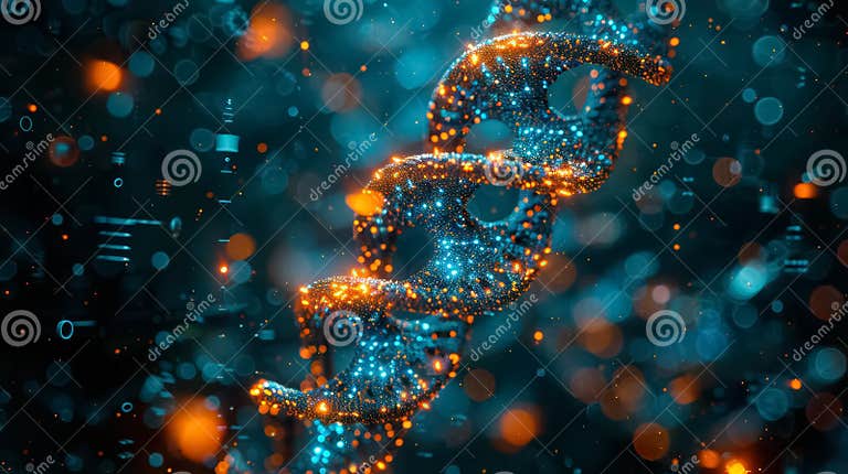 Concept of the Evolution of Human DNA in the Distant Future Stock ...