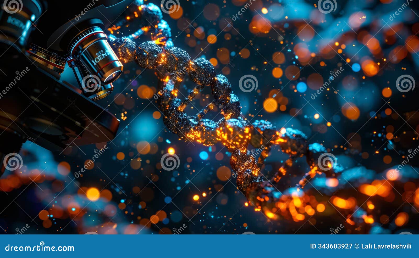 Concept of the Evolution of Human DNA in the Distant Future Stock ...