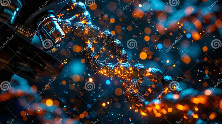 Concept of the Evolution of Human DNA in the Distant Future Stock ...