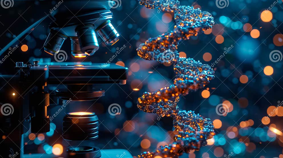 Concept of the Evolution of Human DNA in the Distant Future Stock ...