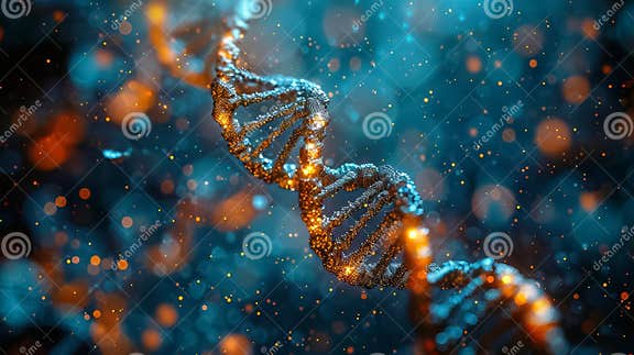 Concept of the Evolution of Human DNA in the Distant Future Stock ...