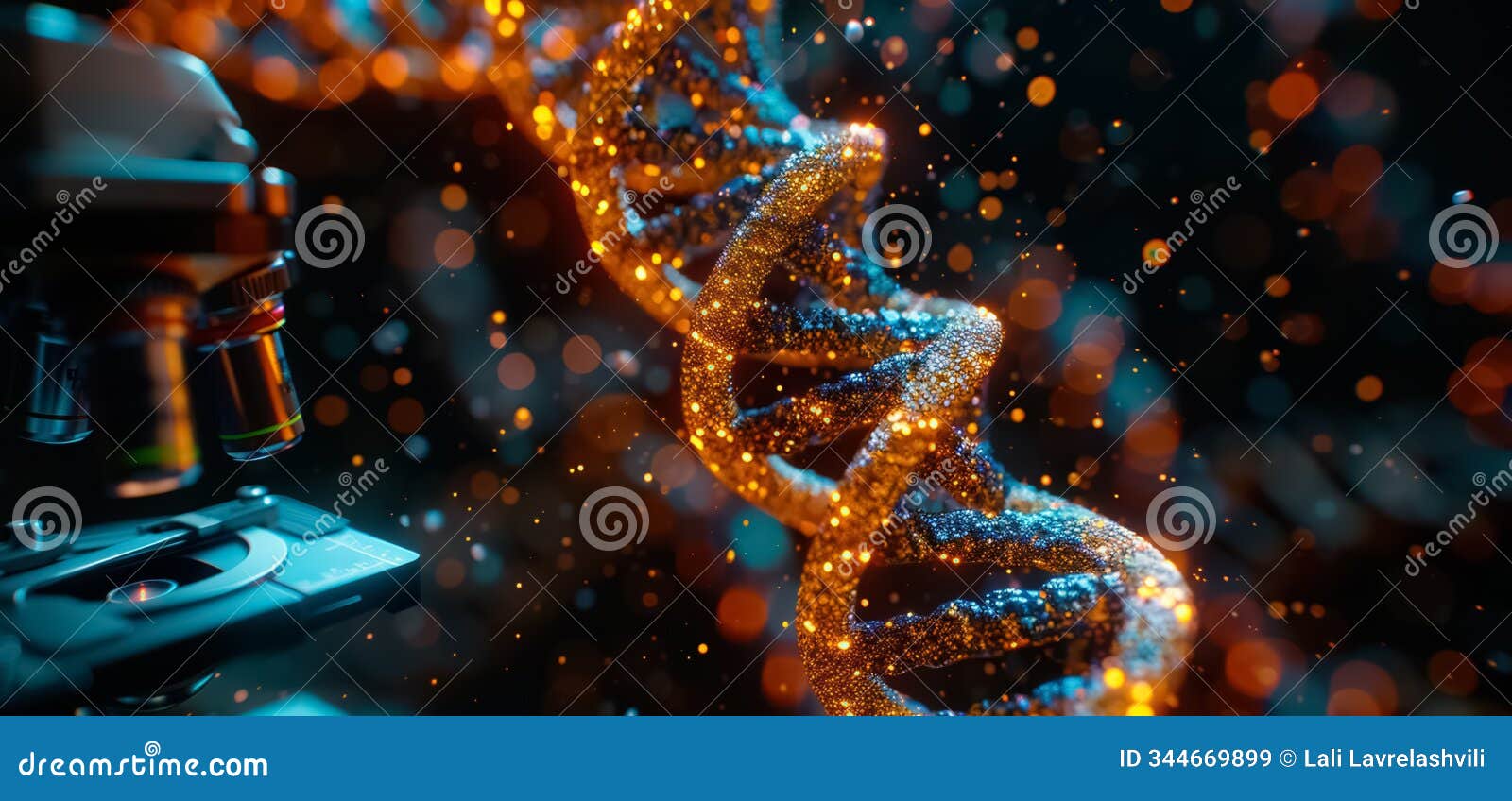 Concept of the Evolution of Human DNA in the Distant Future Stock ...