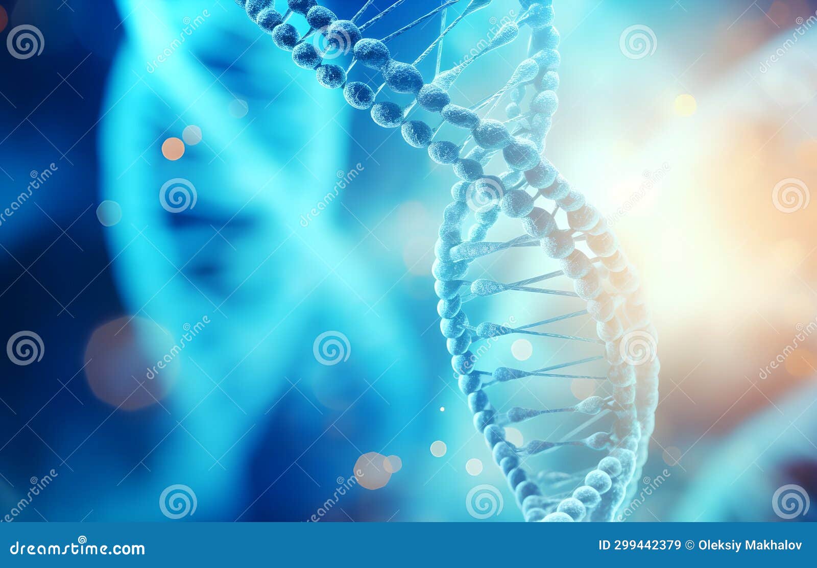 Concept Of The Evolution Of Human DNA In The Distant Future. View Macro ...