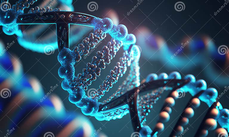 Concept of the Evolution of Human DNA in the Distant Future. View Under ...
