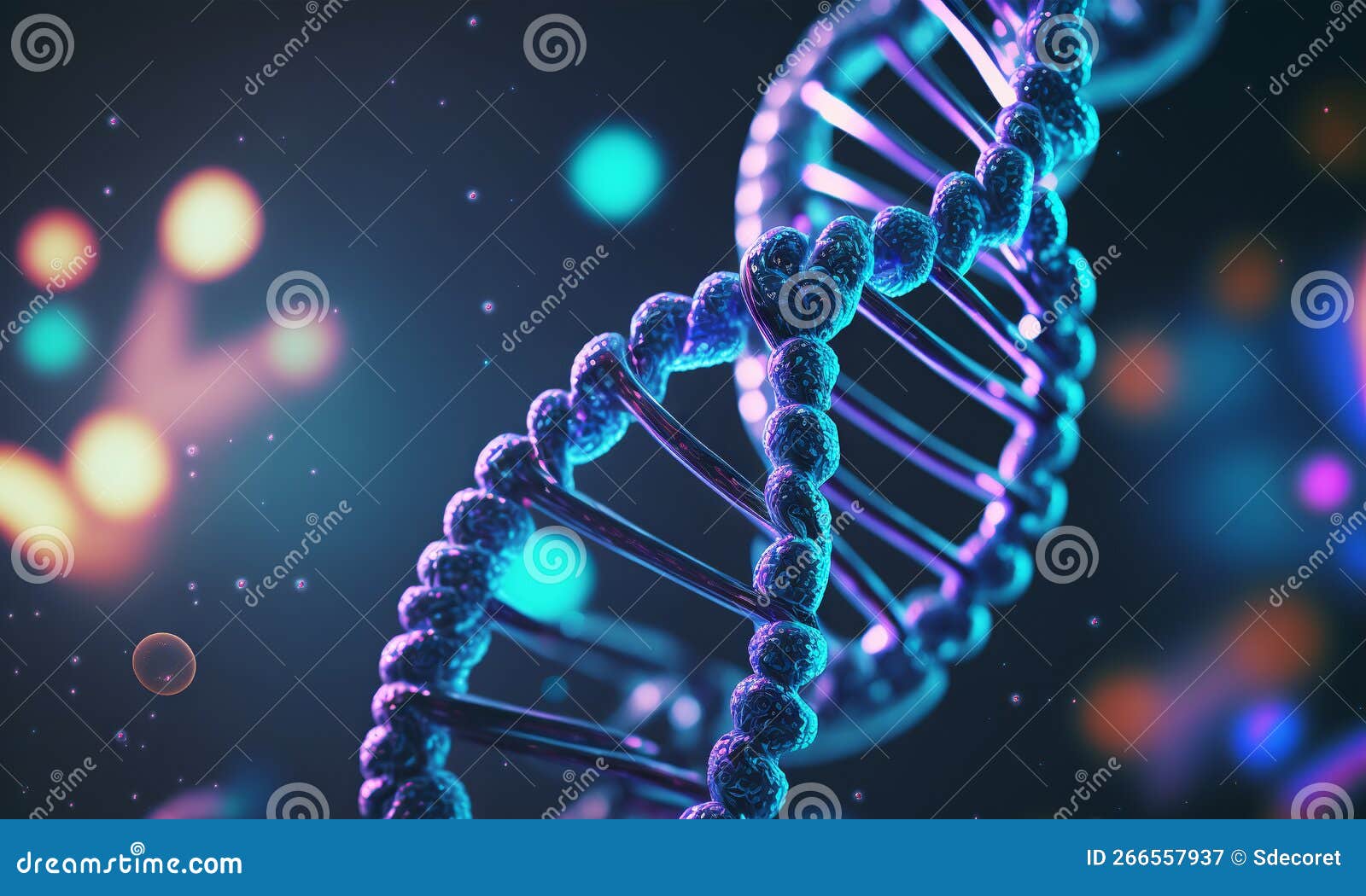 Concept of the Evolution of Human DNA in the Distant Future. View Under ...