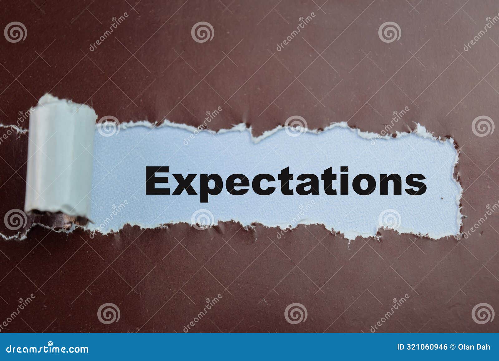 Concept of Expectations Text Written in Torn Paper Stock Photo - Image ...