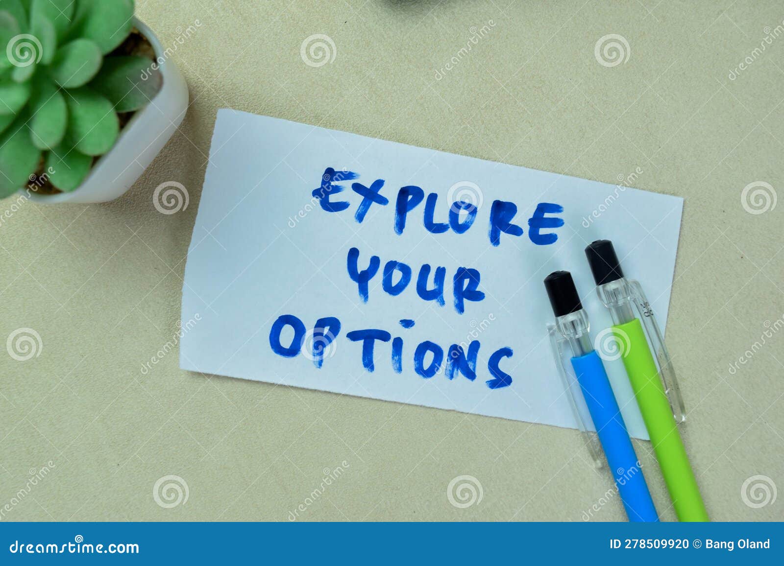 Concept of Explore Your Options Write on Sticky Notes Isolated on ...