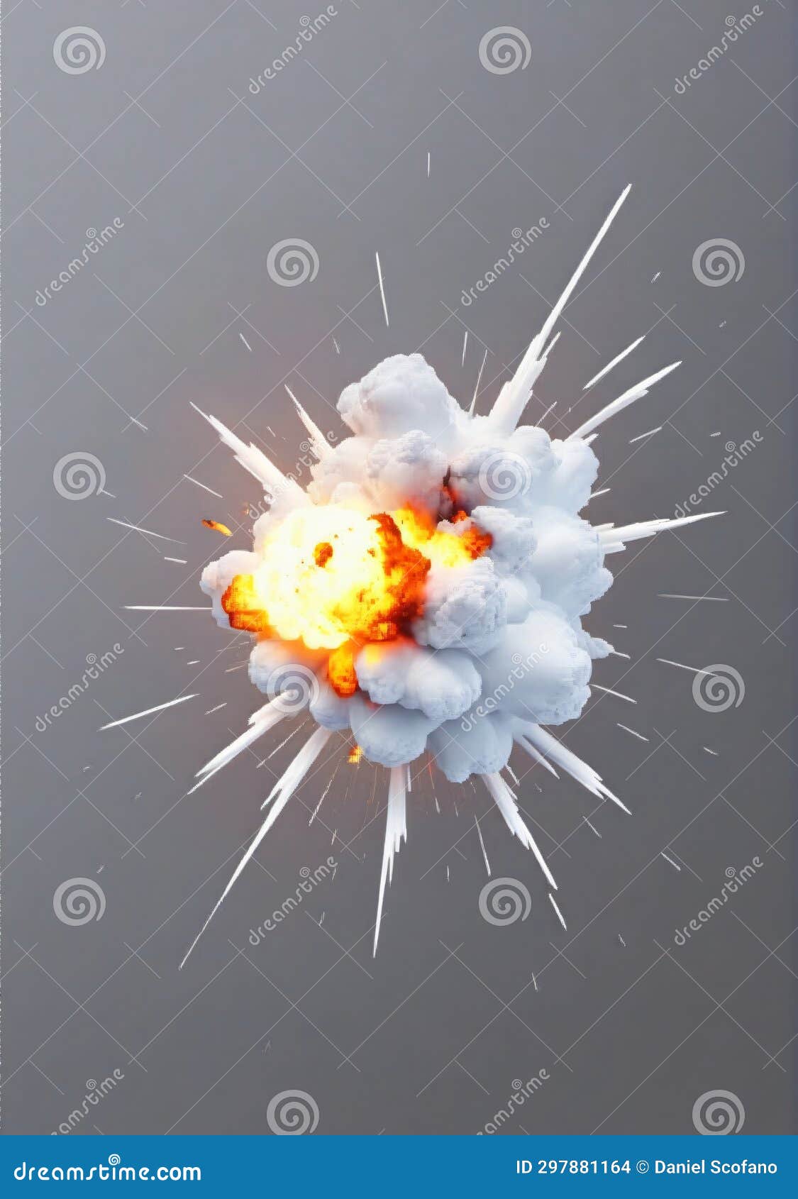 Explosion Border Isolated on a White Background. Generative AI Stock ...