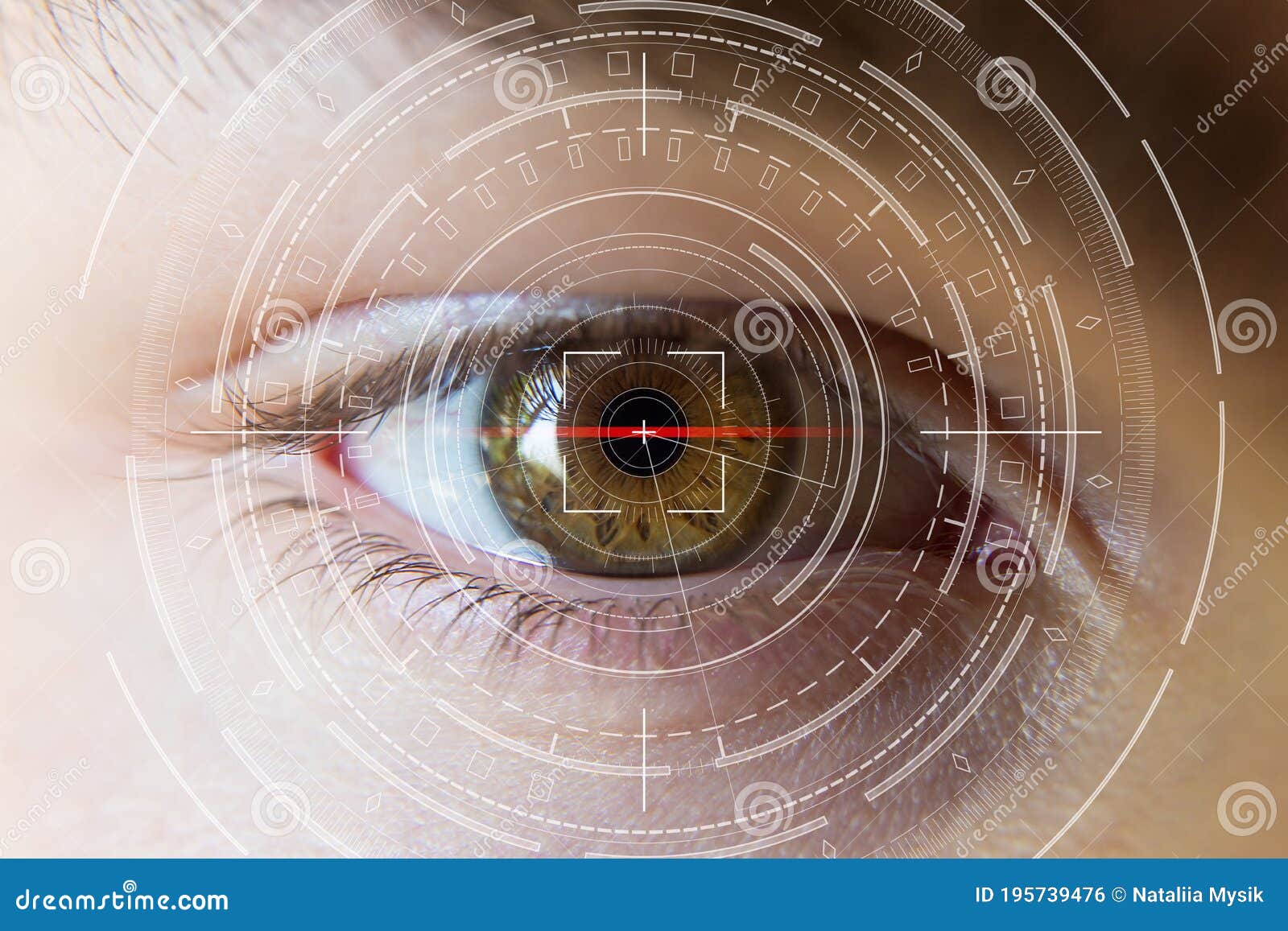Concept of Eye Identification Stock Photo - Image of future, closeup ...