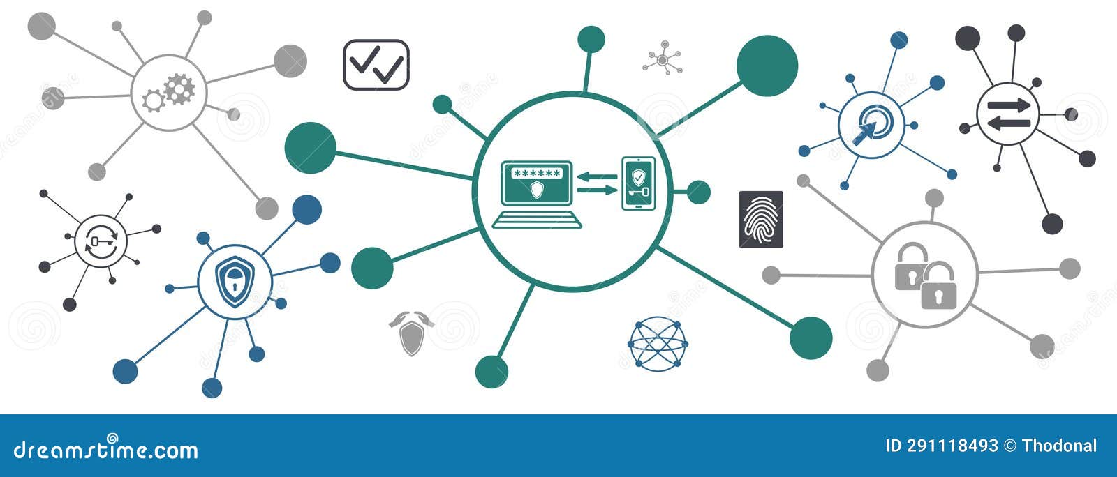 Concept of 2fa stock illustration. Illustration of symbol - 291118493