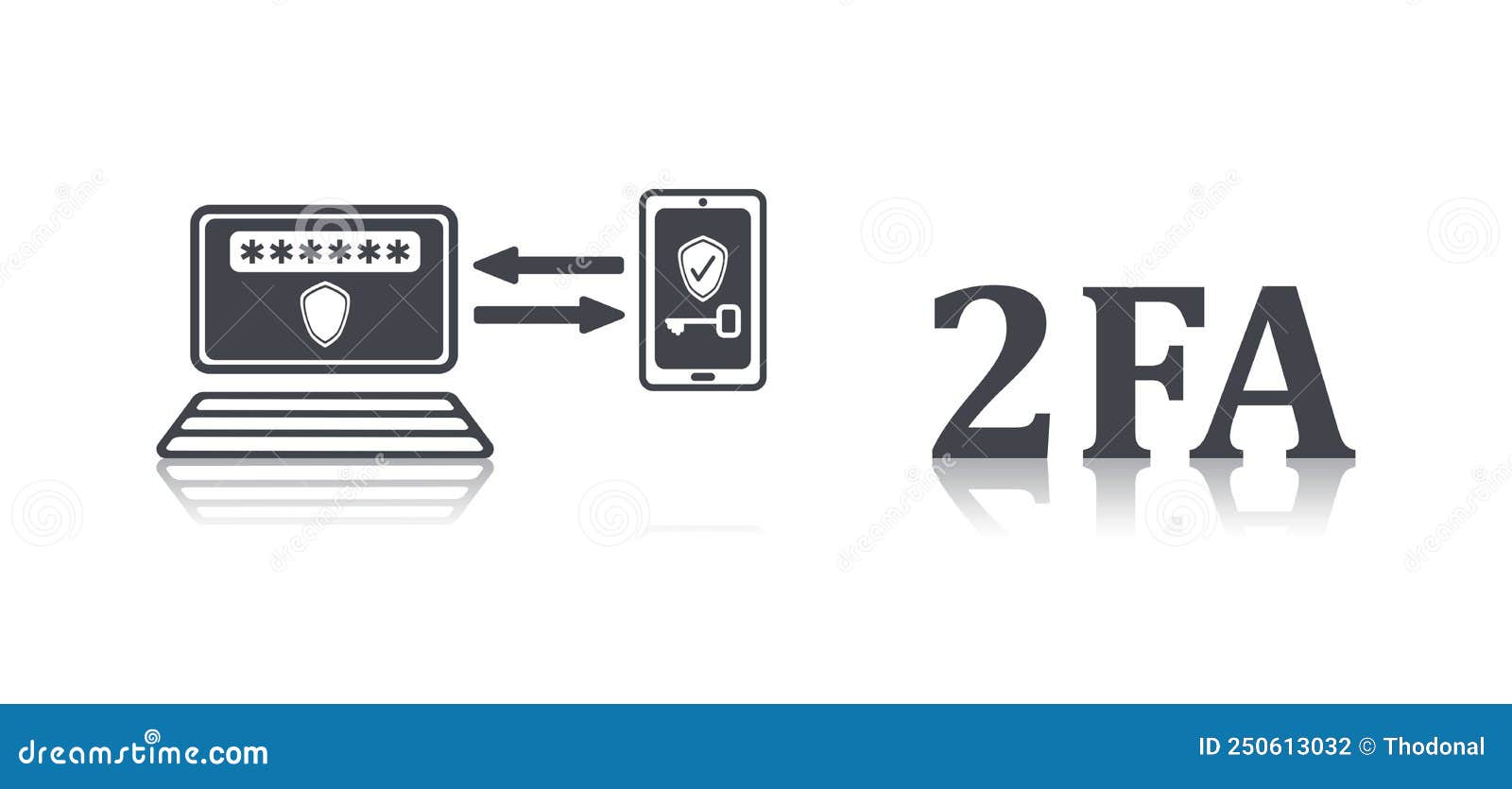 Concept of 2fa stock illustration. Illustration of application - 250613032