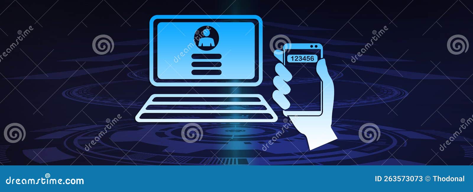 Concept of 2fa stock illustration. Illustration of privacy - 263573073