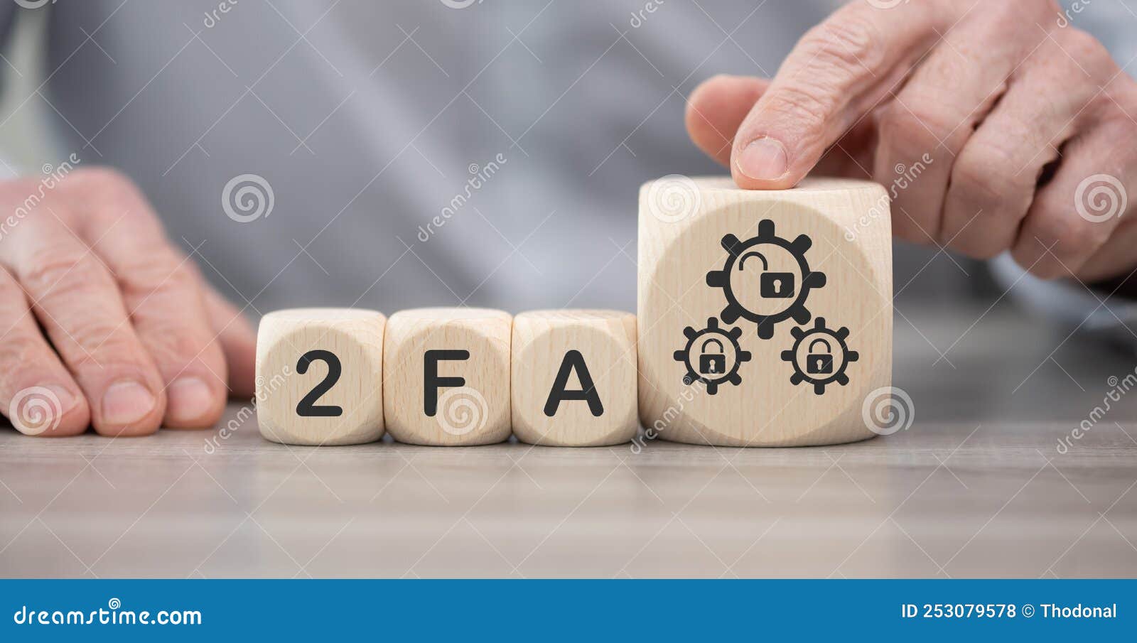 Concept of 2fa stock photo. Image of cube, authentication - 253079578