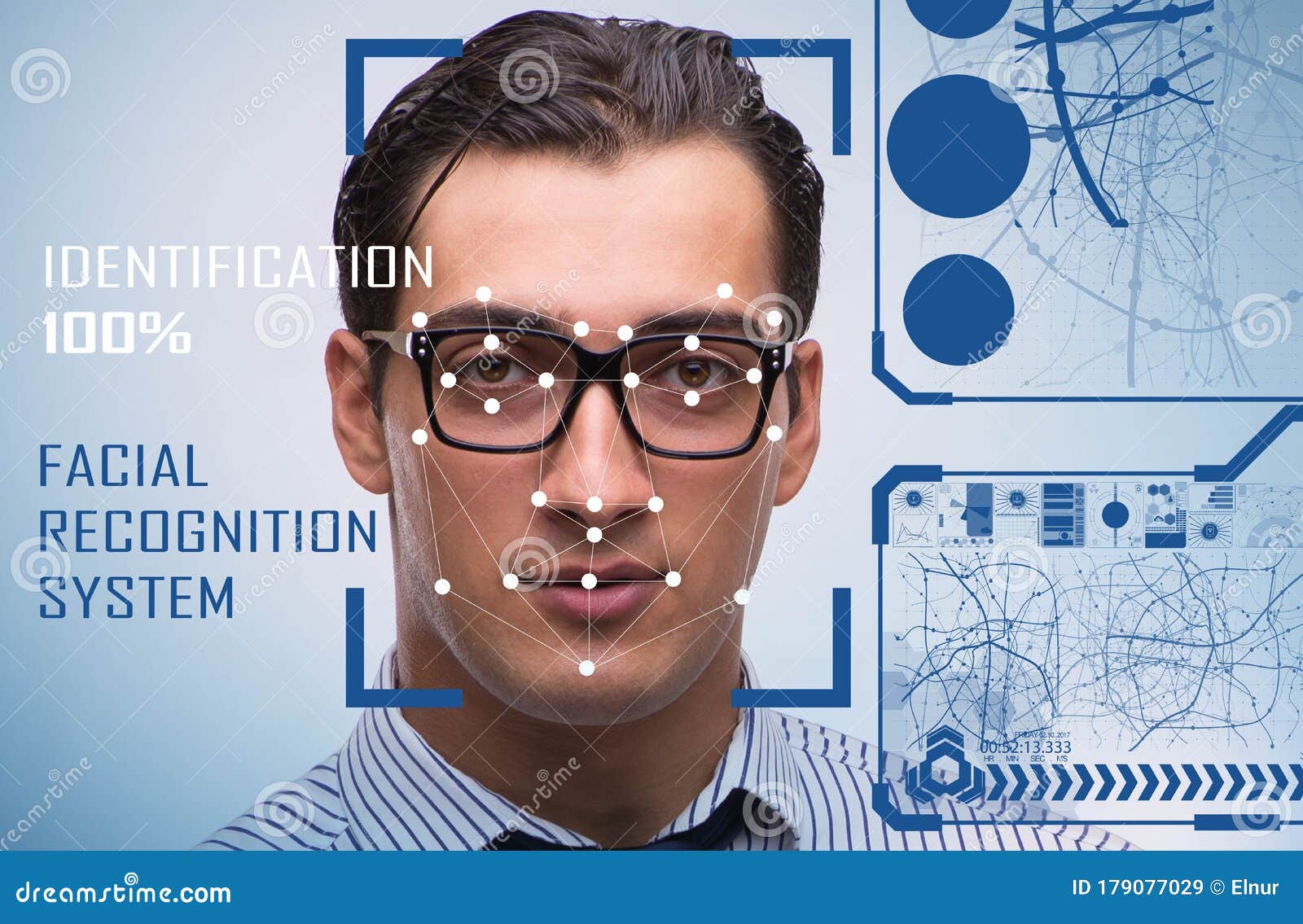 Concept of Face Recognition Software and Hardware Stock Image - Image ...