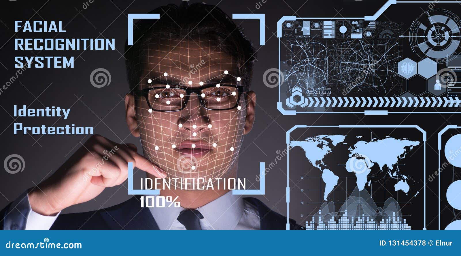 The Concept of Face Recognition Software and Hardware Stock Photo ... The Concept of Face Recognition Software and Hardware Stock Photo ...