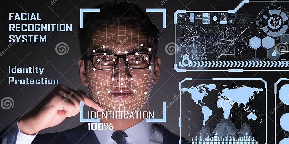 The Concept of Face Recognition Software and Hardware Stock Photo ...