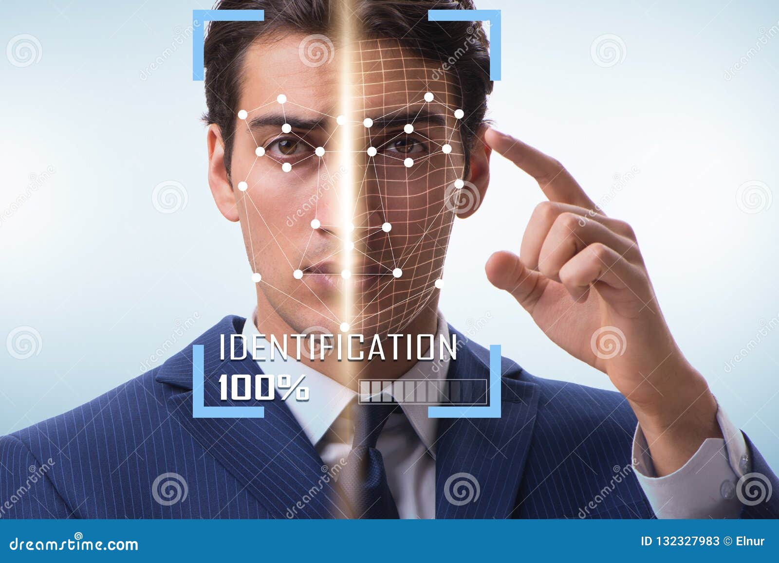 The Concept of Face Recognition Software and Hardware Stock Image ...
