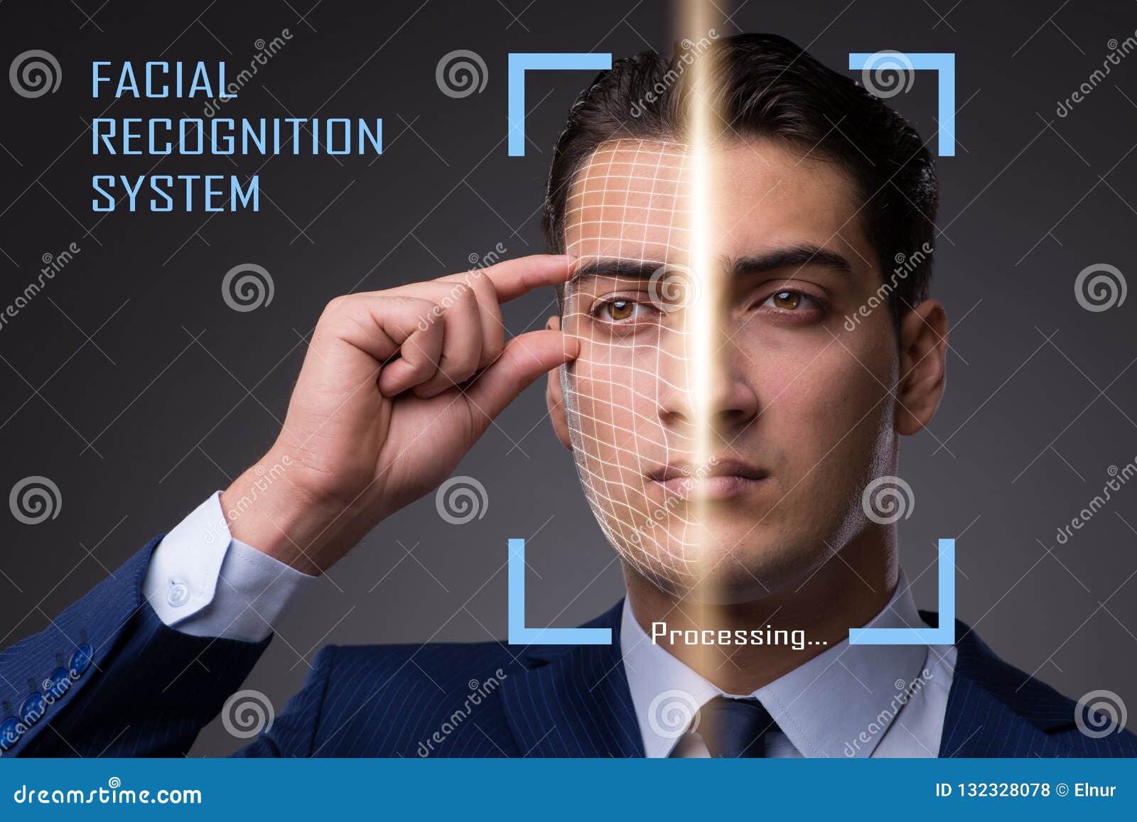 The Concept of Face Recognition Software and Hardware Stock Photo ... The Concept of Face Recognition Software and Hardware Stock Photo ...