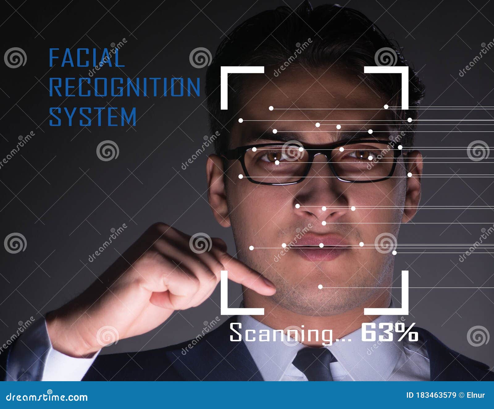 Concept of Face Recognition Software and Hardware Stock Image - Image ...