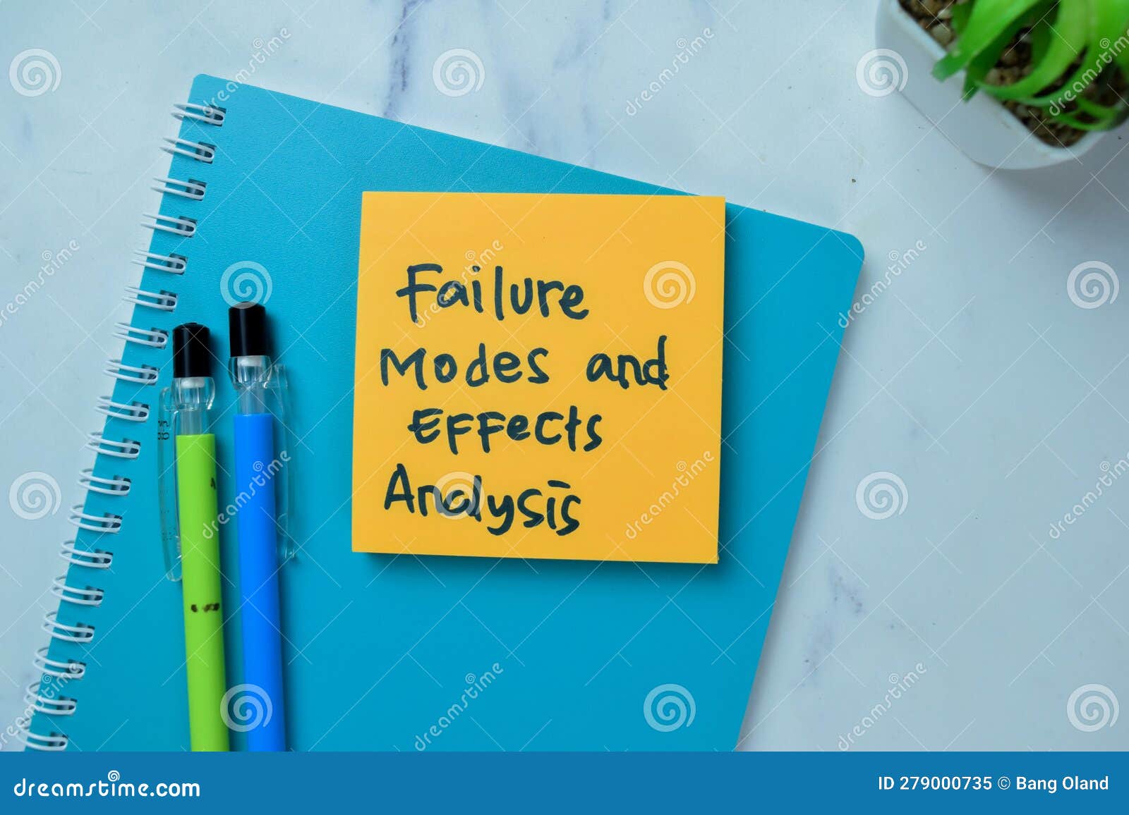 Concept of Failure Modes and Effects Analysis Write on Sticky Notes ...