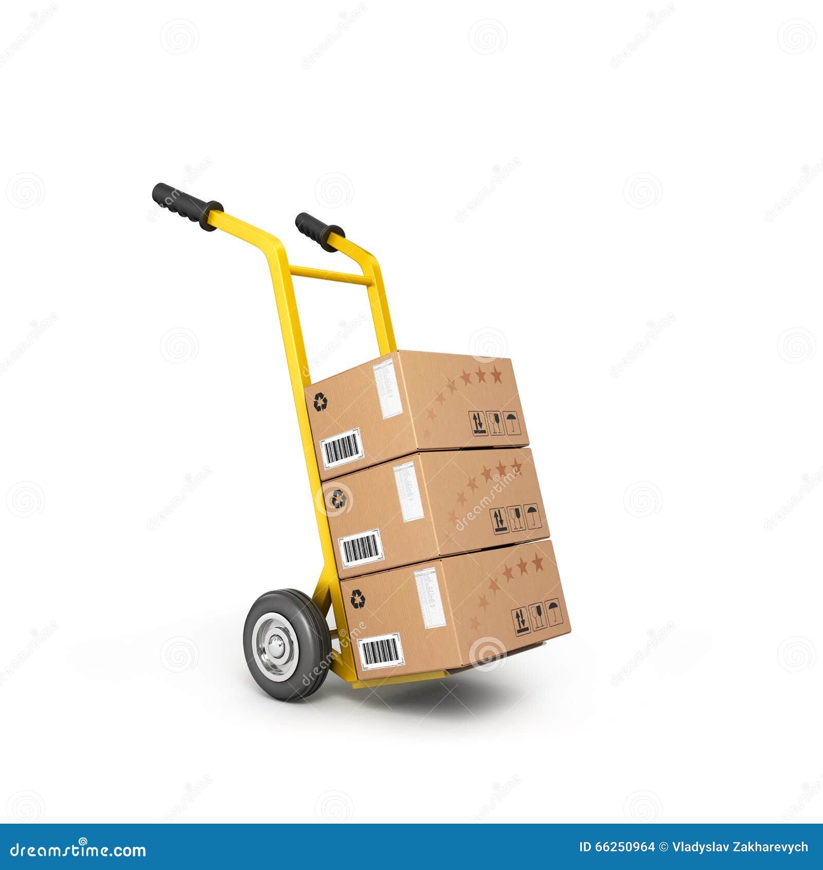 Concept of Fast Delivery Boxes on a Trolley Stock Photo - Image of ...