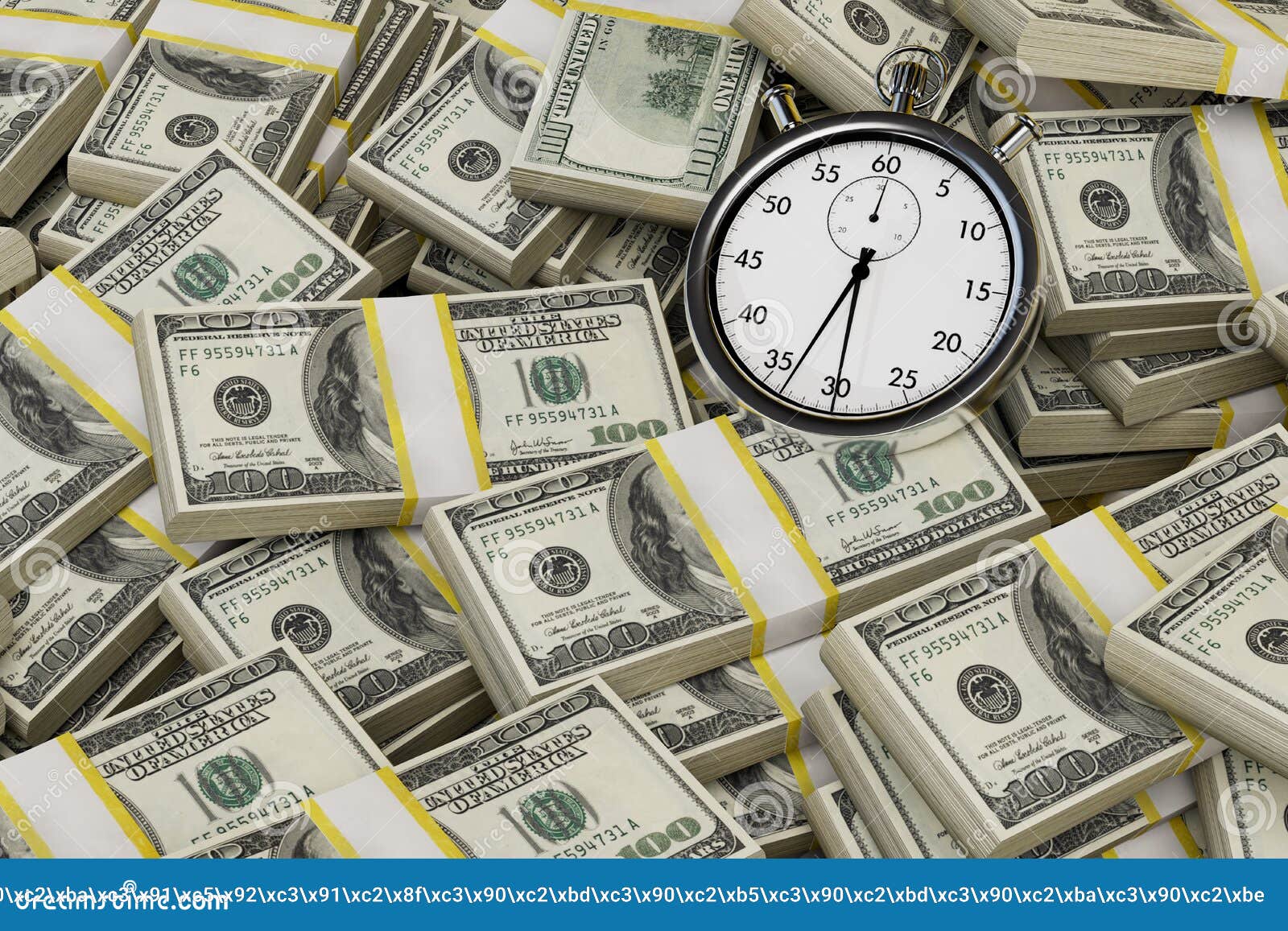 The Concept of Fast Earnings. Patterns of Bundles of Dollar Bills on ...