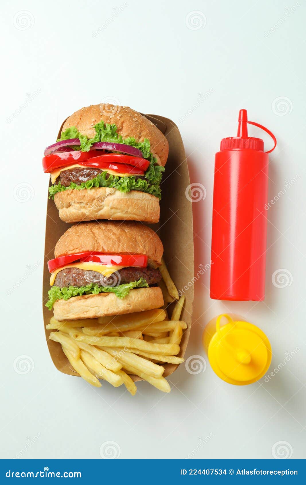 Concept of Fast Food on White Background Stock Photo - Image of concept ...
