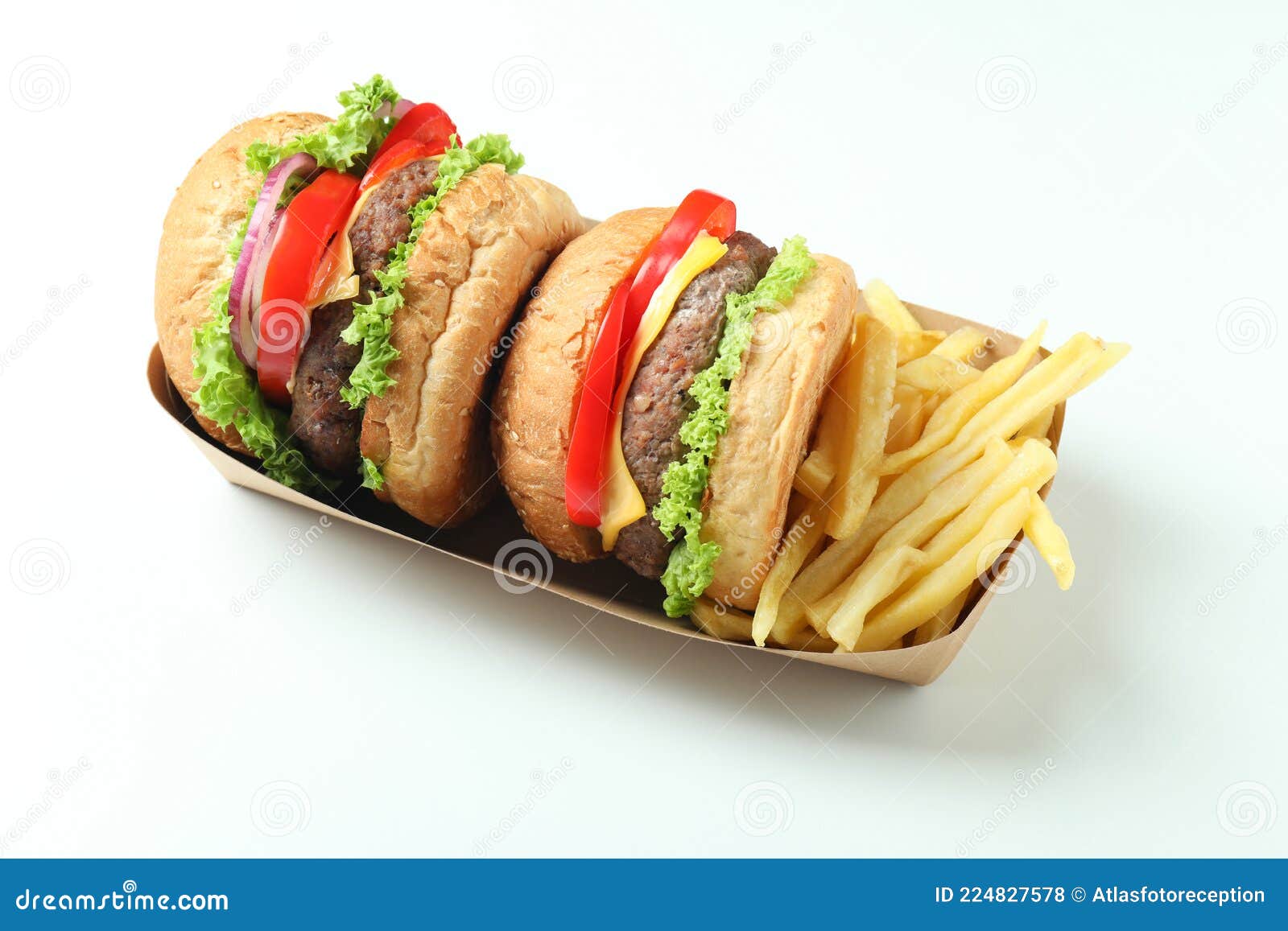 Concept of Fast Food on White Stock Photo - Image of american, burger ...