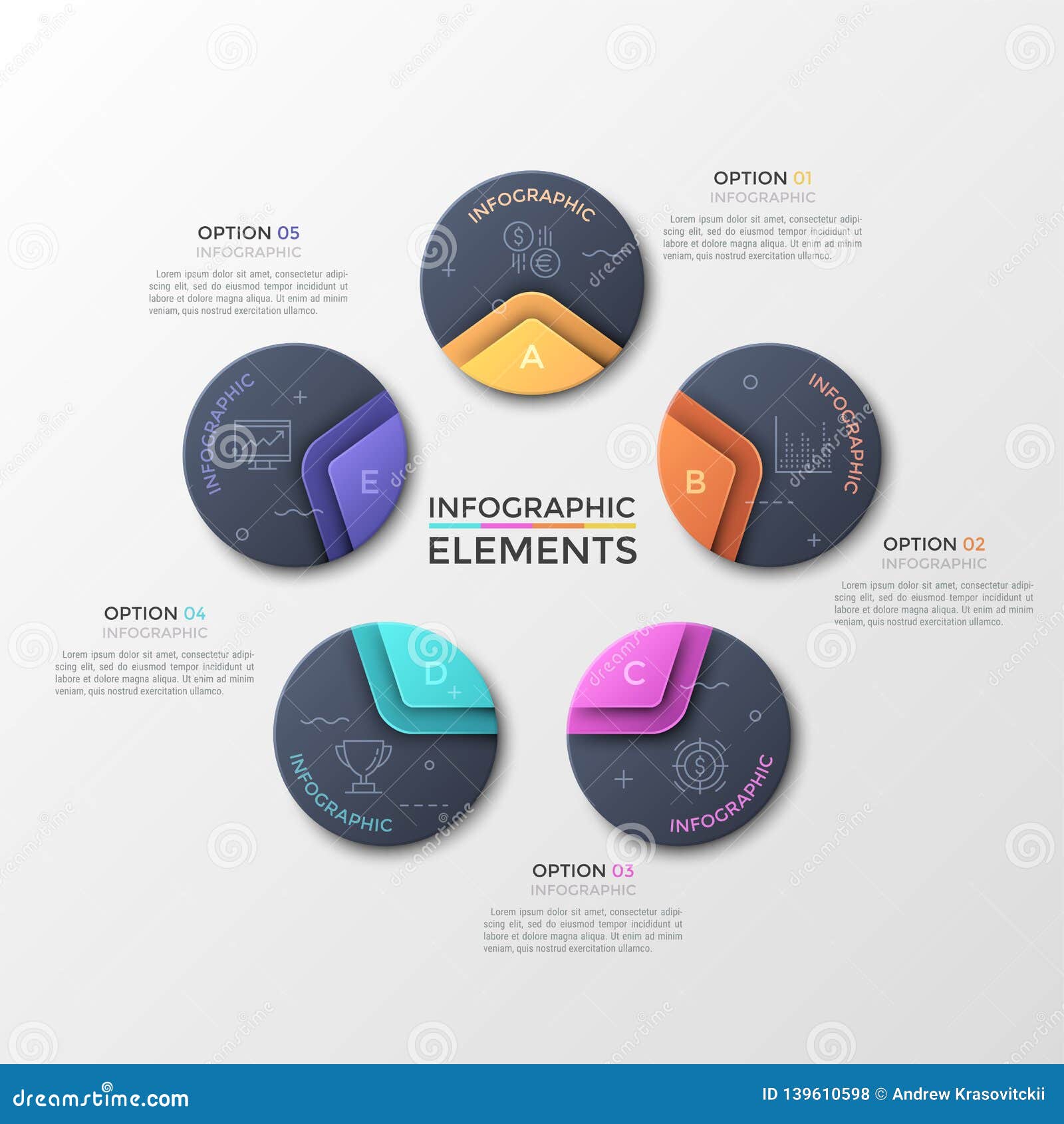 Concept of 5 Features of Financial Gain Achievement Process Stock ...