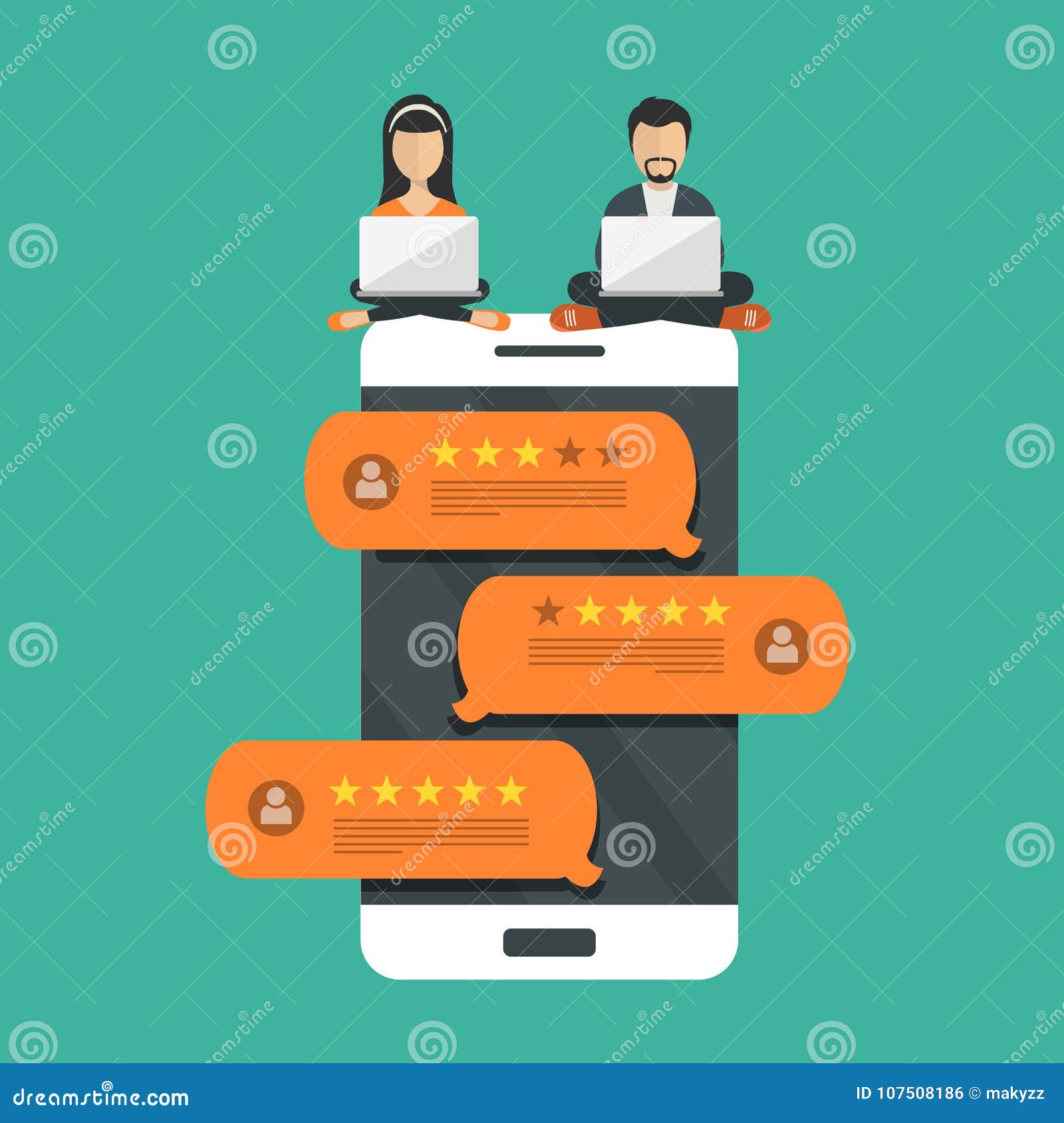 Concept of Feedback, Testimonials Messages and Notifications. Speech ...