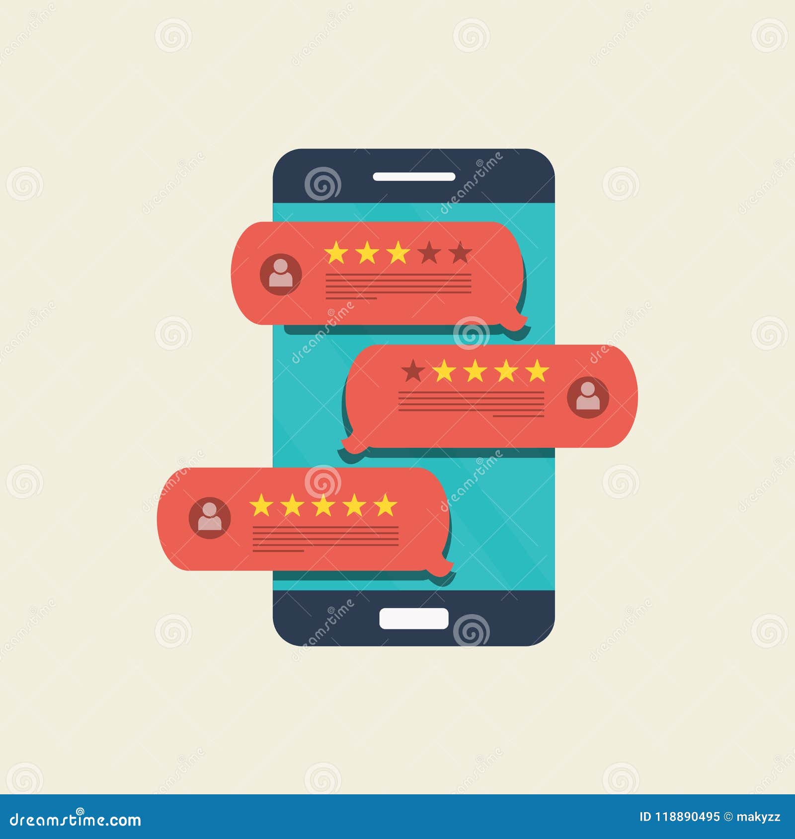 Concept of Feedback, Testimonials Messages and Notifications. Speech ...