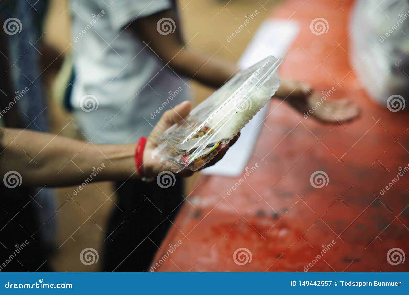 The Concept of Feeding : the Hands of the Poor Receive Food from the ...