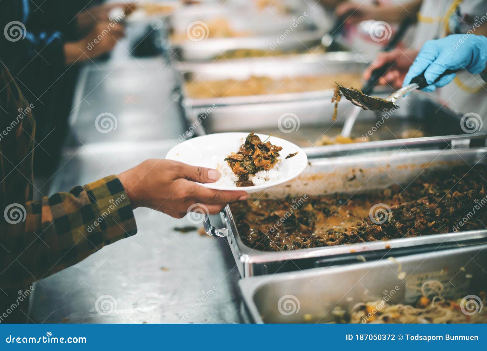 Concept of Feeding : Sharing Food with People in Poor Communities Stock ...