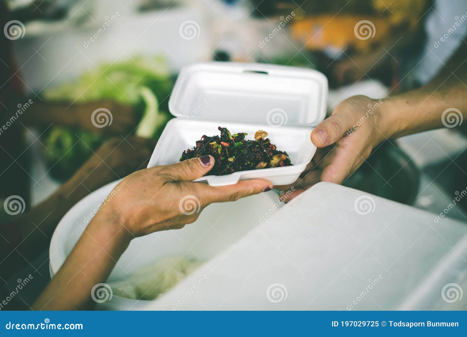 Concept of Feeding and Sharing : Providing Free Food for the Poor ...