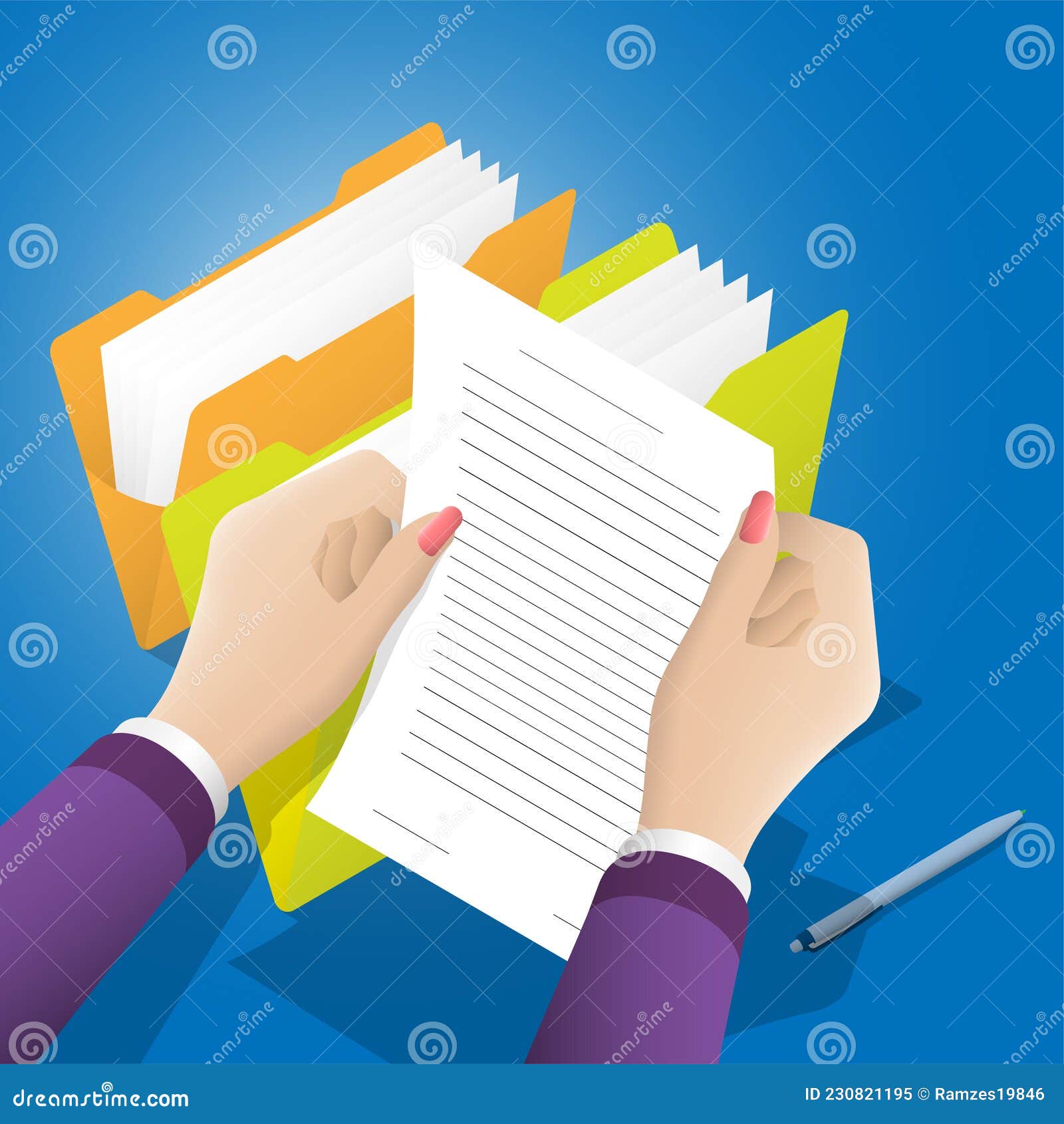 Document Archival Box Icon For Office Organization Vector Illustration ...