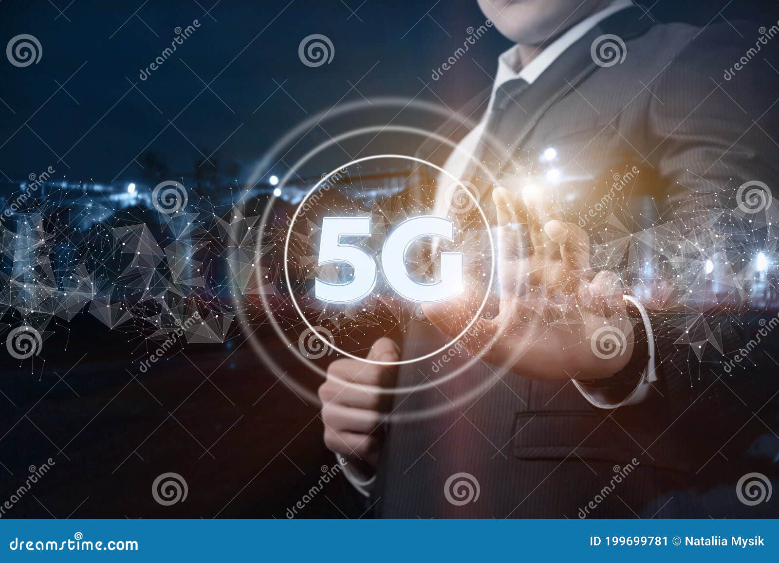 Concept of the Fifth Generation of Mobile Communications Stock Image ...