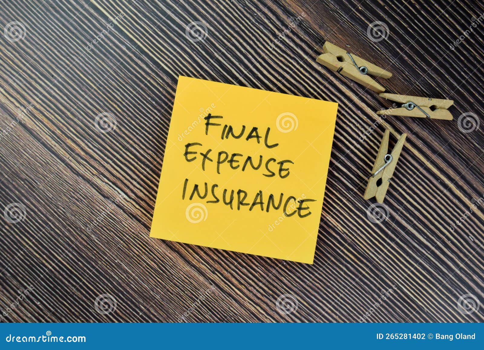 Concept of Final Expense Insurance Write on Sticky Notes Isolated on ...