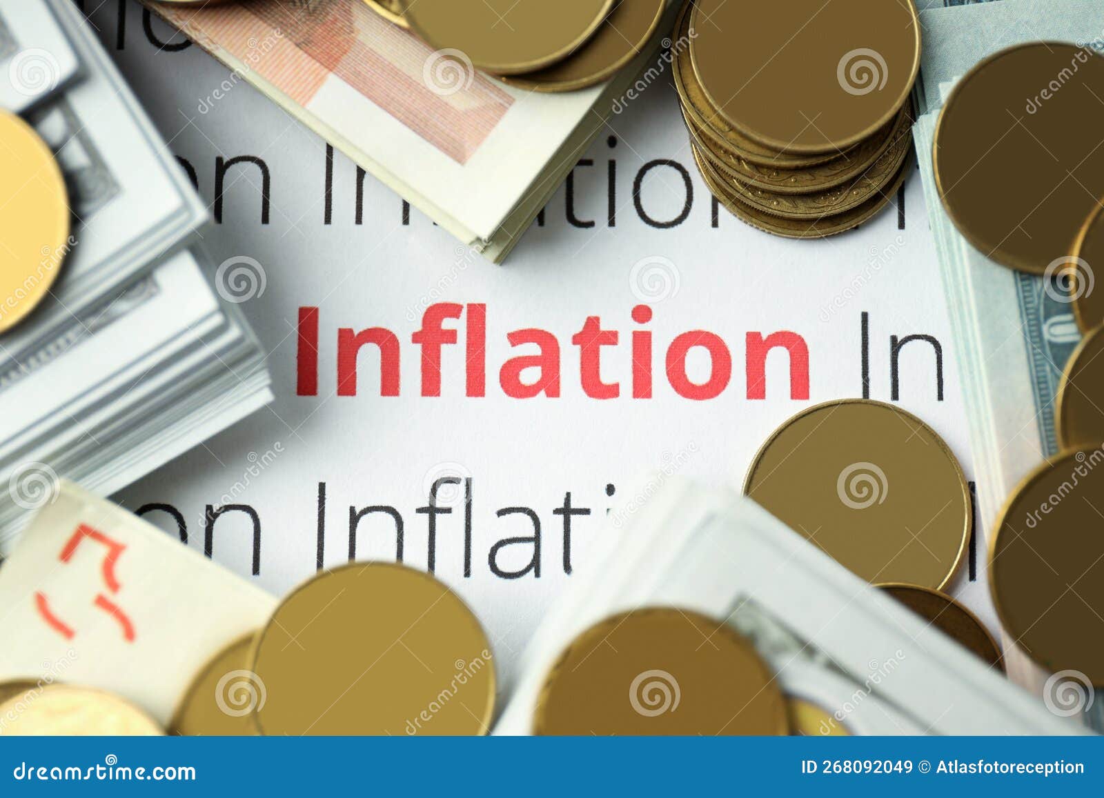 Concept of Financial, Economic Problems and Inflation Stock Image ...