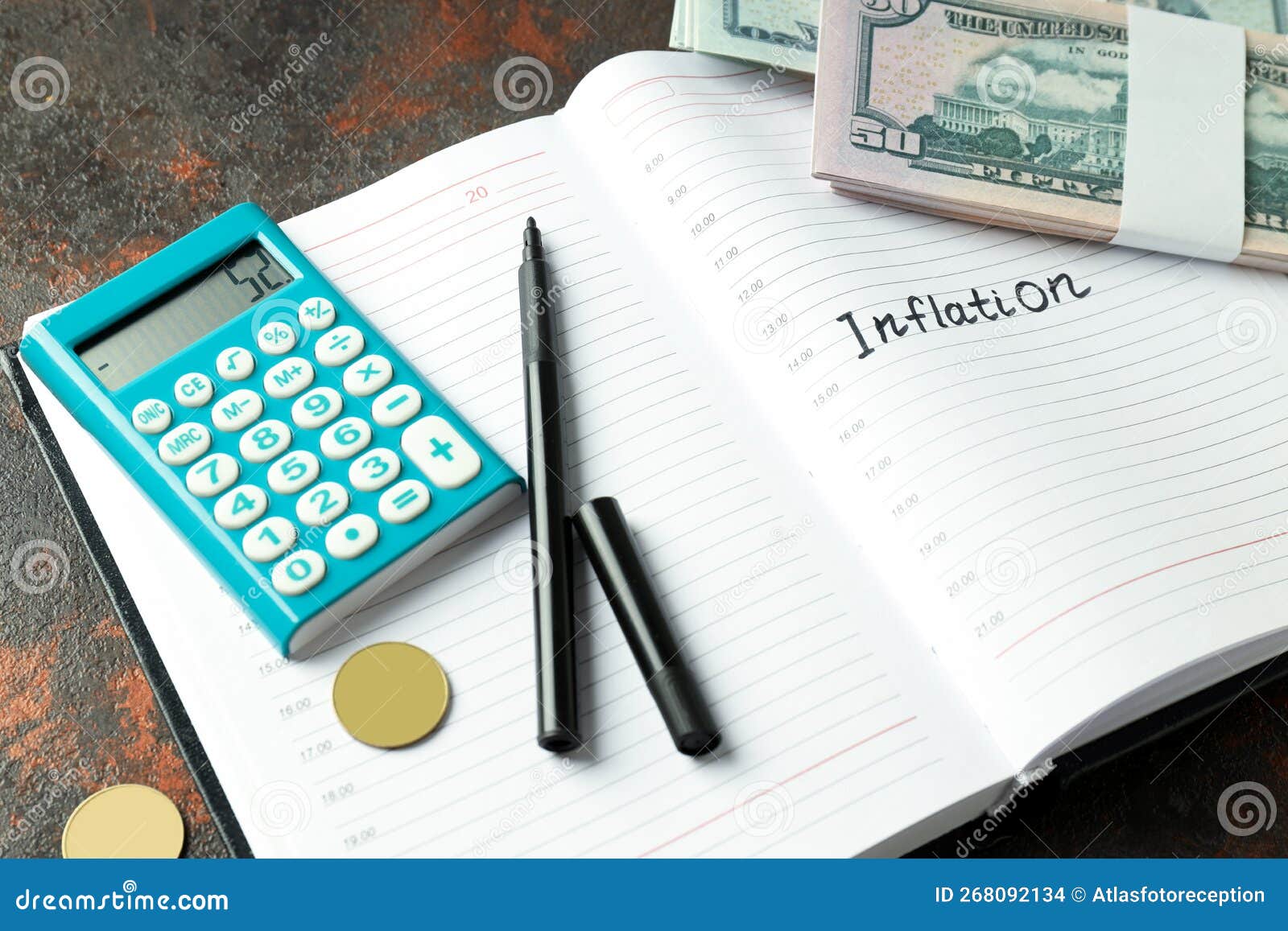 Concept of Financial, Economic Problems and Inflation Stock Photo ...
